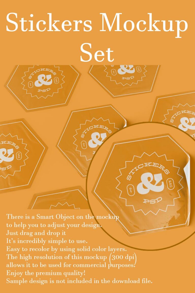 Stickers Mockup Set – MasterBundles
