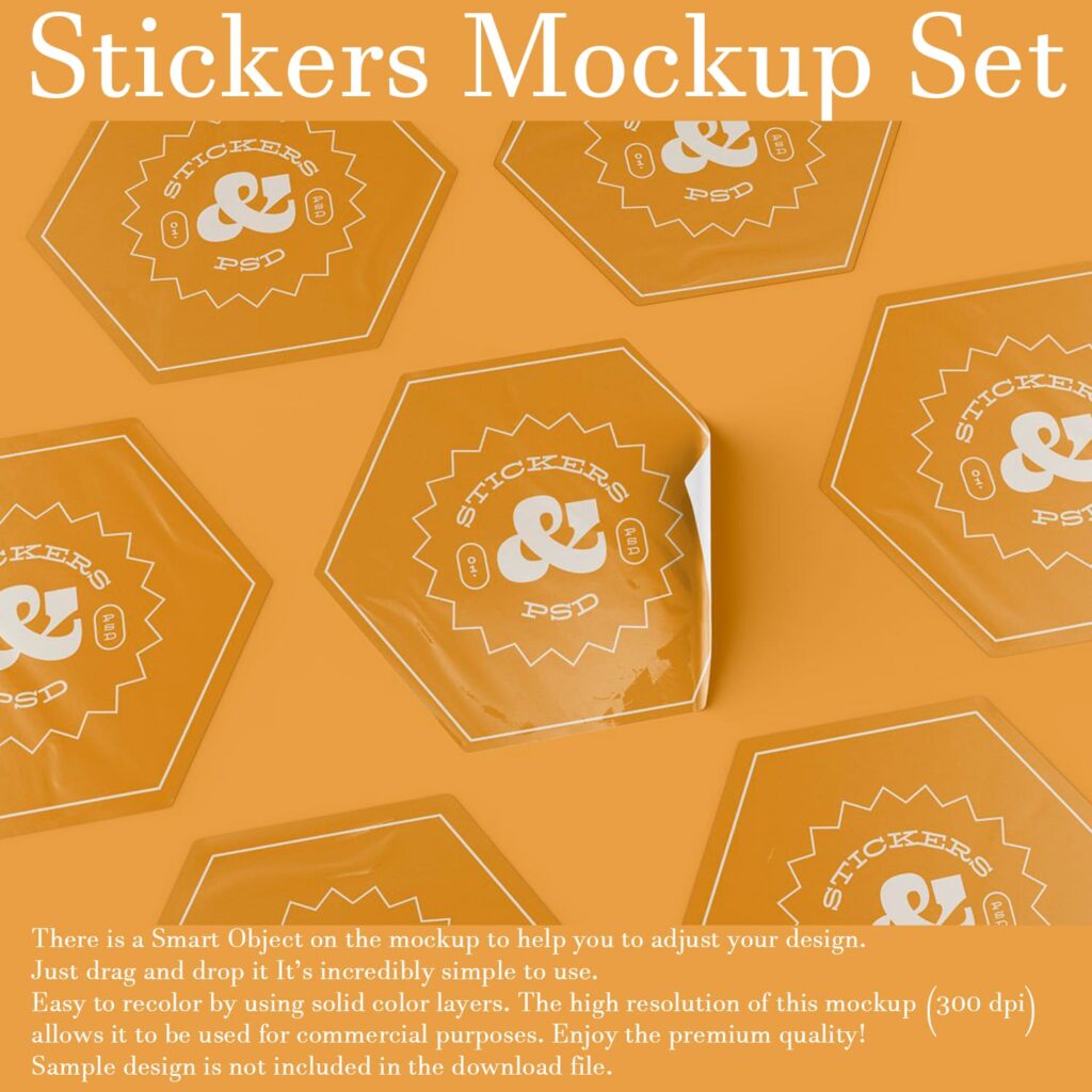 Stickers Mockup Set – MasterBundles