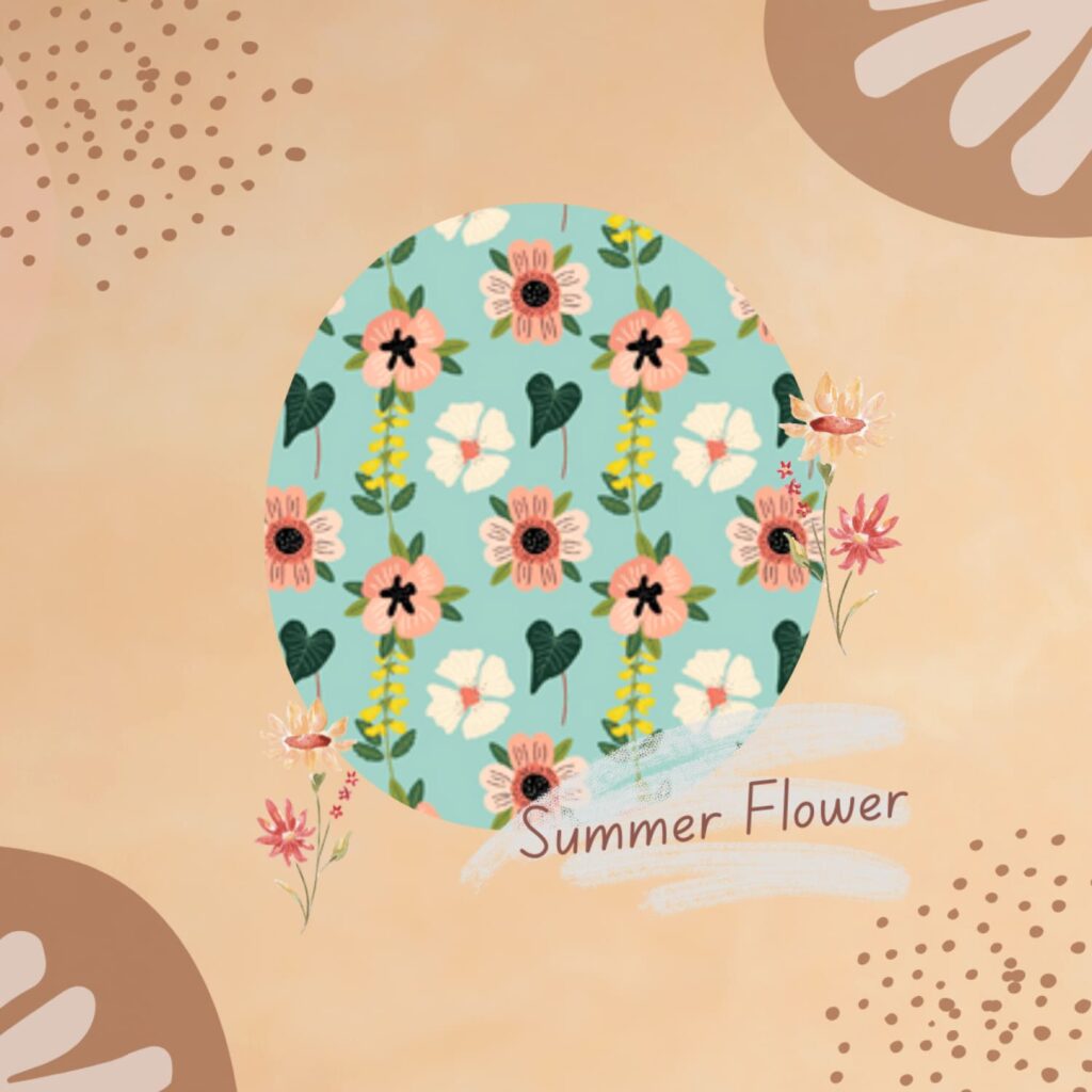 12 Summer Flower Seamless Art – MasterBundles