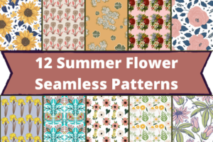 12 Abstract Flower Seamless Patterns – MasterBundles