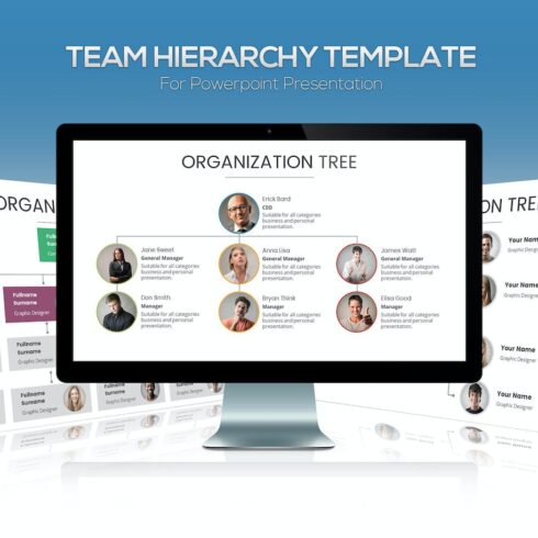 Team Hierarchy For Powerpoint Presentation | Master Bundles