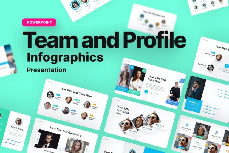 Team & Profile Gallery PowerPoint Template – MasterBundles