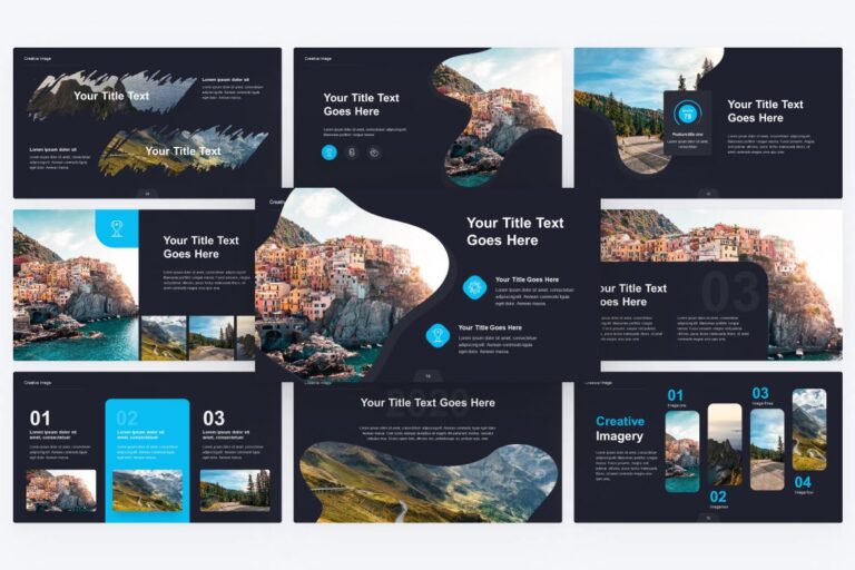 Team & Profile Gallery PowerPoint Template – MasterBundles
