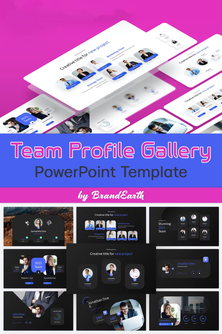 Team Profile Gallery Powerpoint Template – MasterBundles