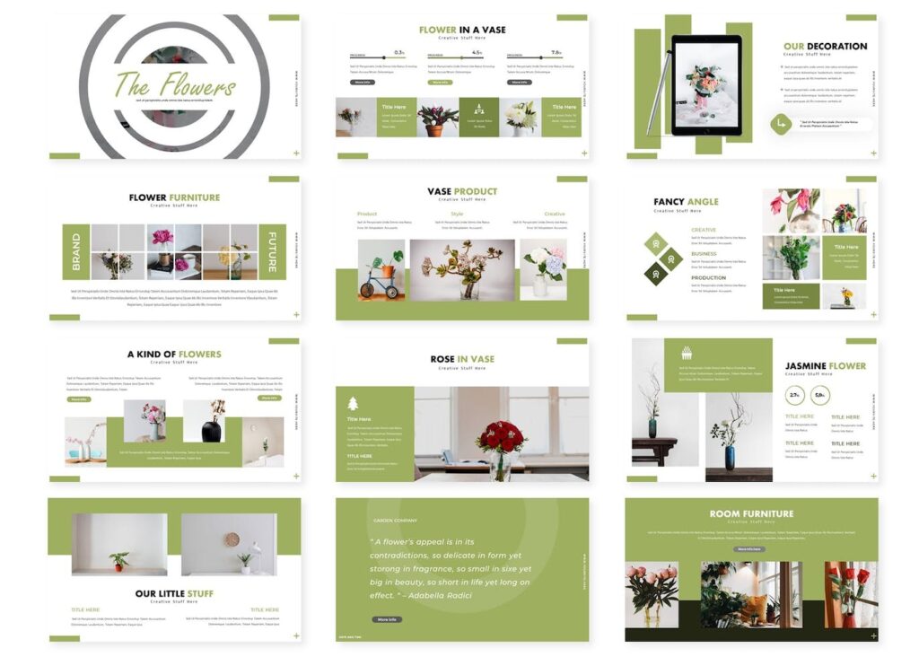 The Flowers - Powerpoint Template – MasterBundles