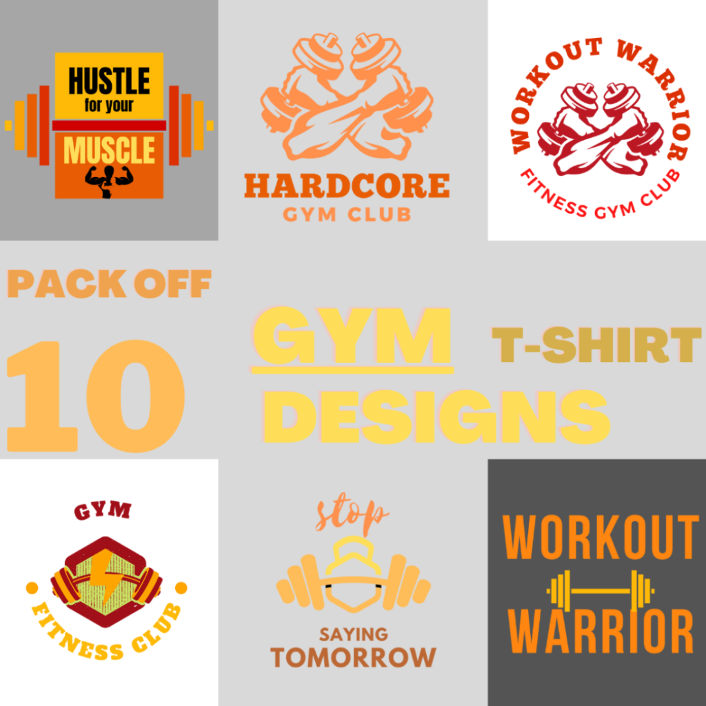 10 Gym T-Shirt Designs - MasterBundles