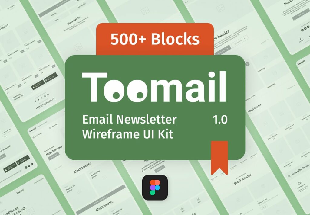 Toomail - Email Newsletter Wireframe – MasterBundles