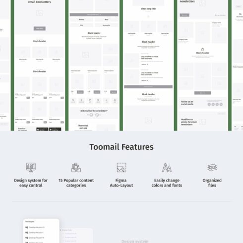 Toomail - Email Newsletter Wireframe – MasterBundles
