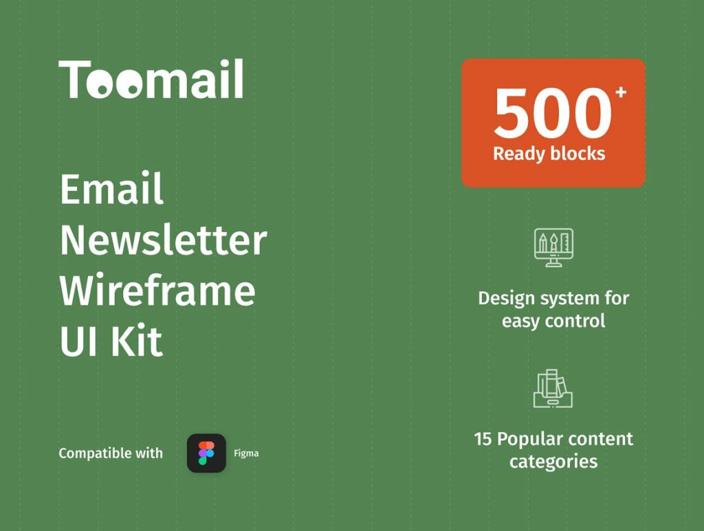 Toomail - Email Newsletter Wireframe – MasterBundles