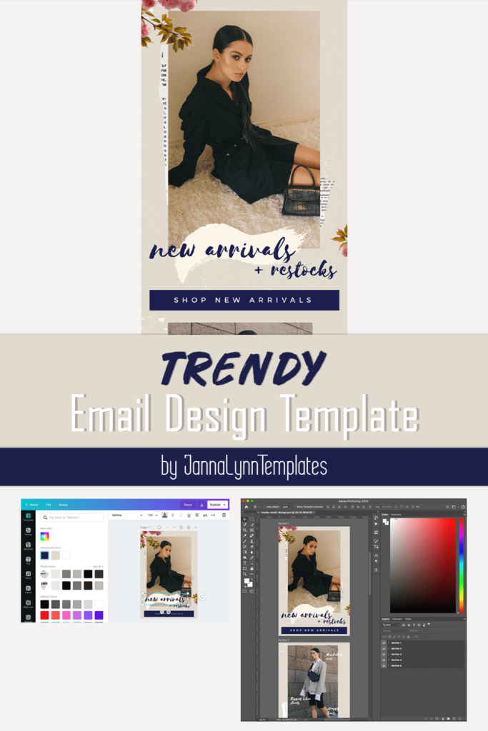 Trendy Email Design Template – MasterBundles
