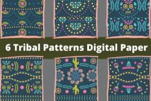 Tribal Patterns Digital Paper – MasterBundles