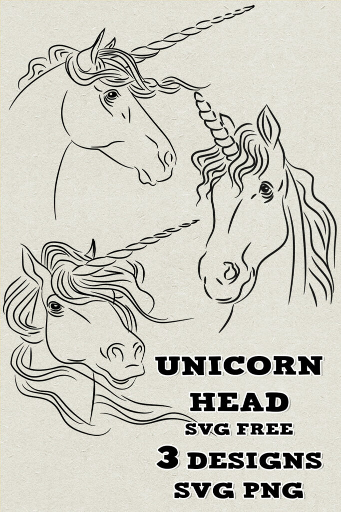 Unicorn Head SVG Free – MasterBundles