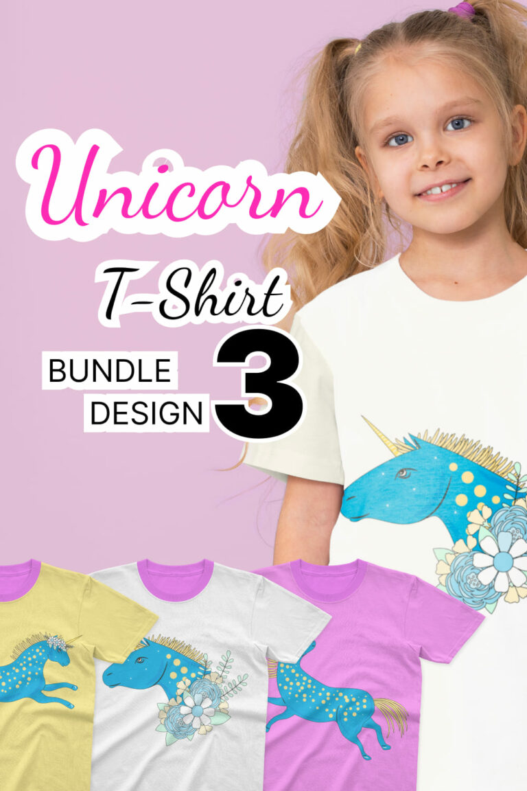 Cute Unicorn SVG T-shirt Designs Bundle | Master Bundles