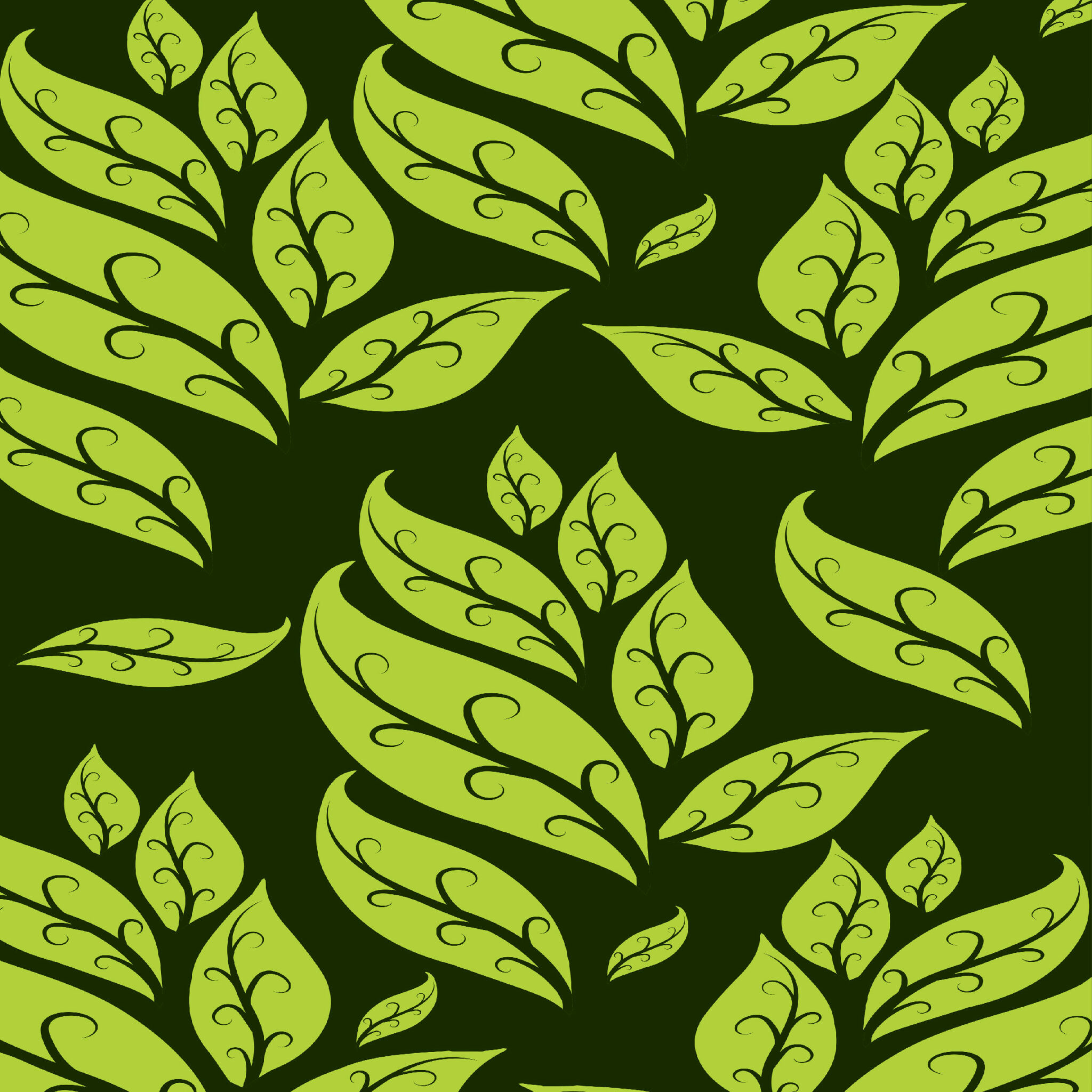 6 Green Leaves Patterns - MasterBundles
