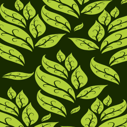 6 Green Leaves Patterns - MasterBundles