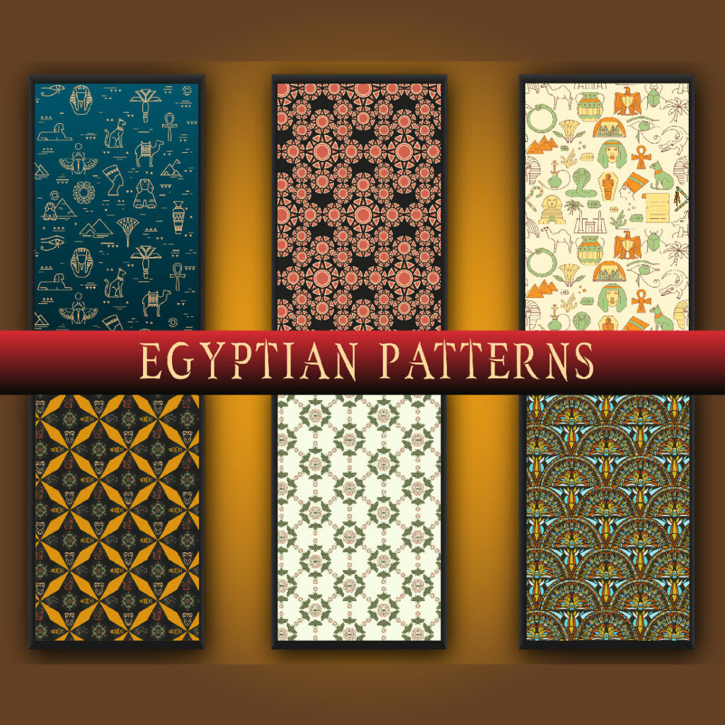 6 Egyptian Mythology Patterns - MasterBundles