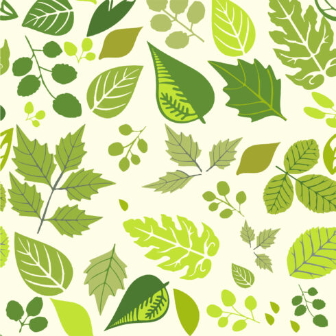 6 Green Leaves Patterns - MasterBundles
