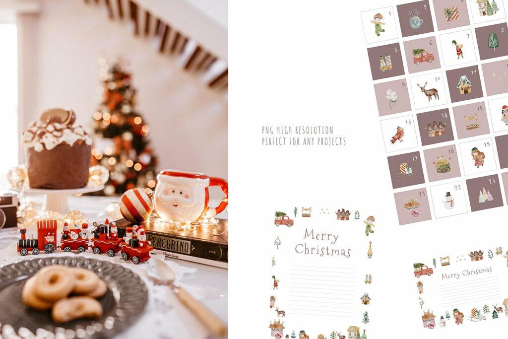 Christmas Doodle Illustrations – MasterBundles