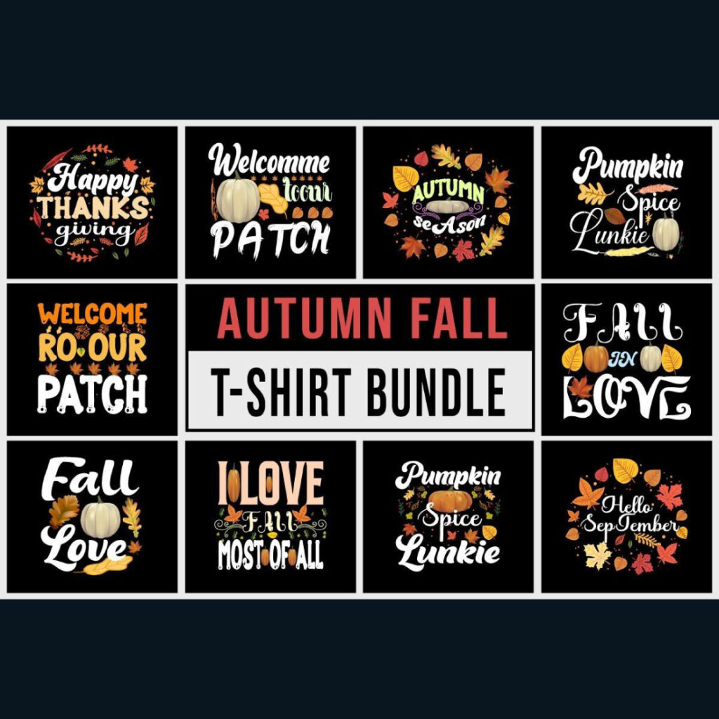 Autumn Fall T-Shirt Design SVG Bundle 3 - MasterBundles