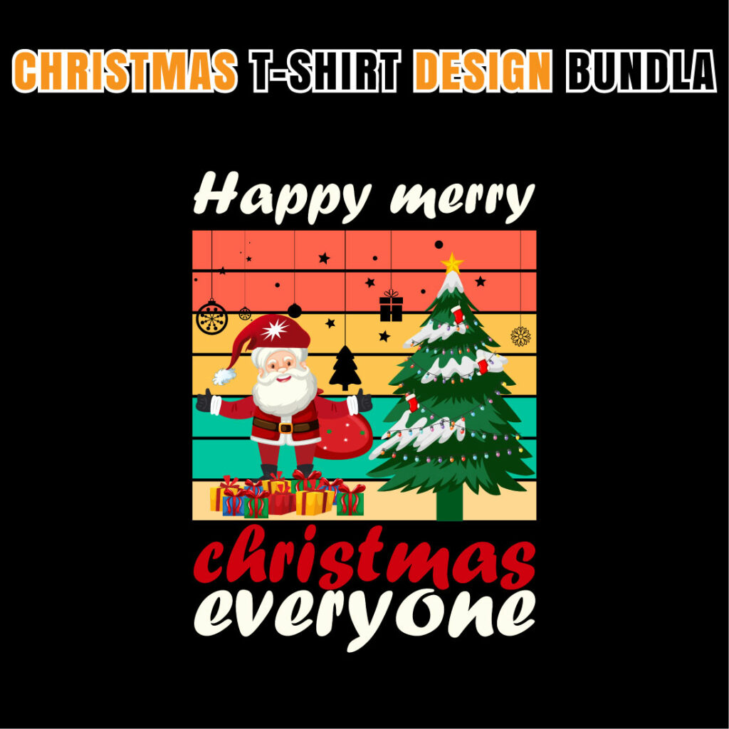 15 Christmas T-shirt Print Ready Designs Bundle V.1 - MasterBundles