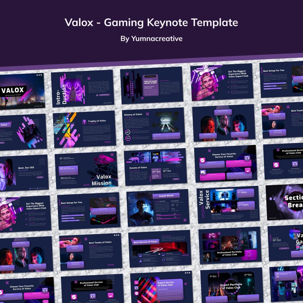 Valox - Gaming Keynote Template – MasterBundles