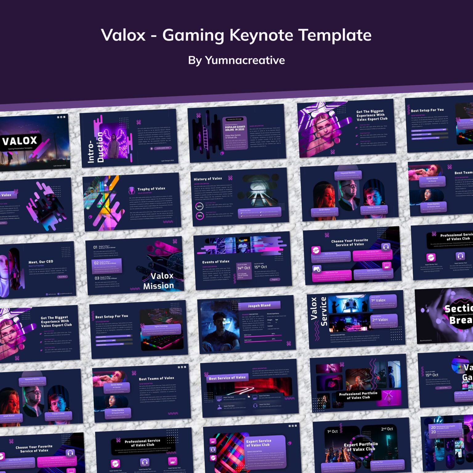 Valox - Gaming Keynote Template – MasterBundles