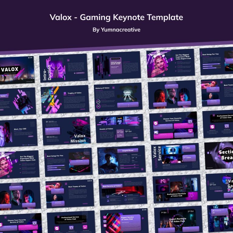 Valox - Gaming Keynote Template – MasterBundles