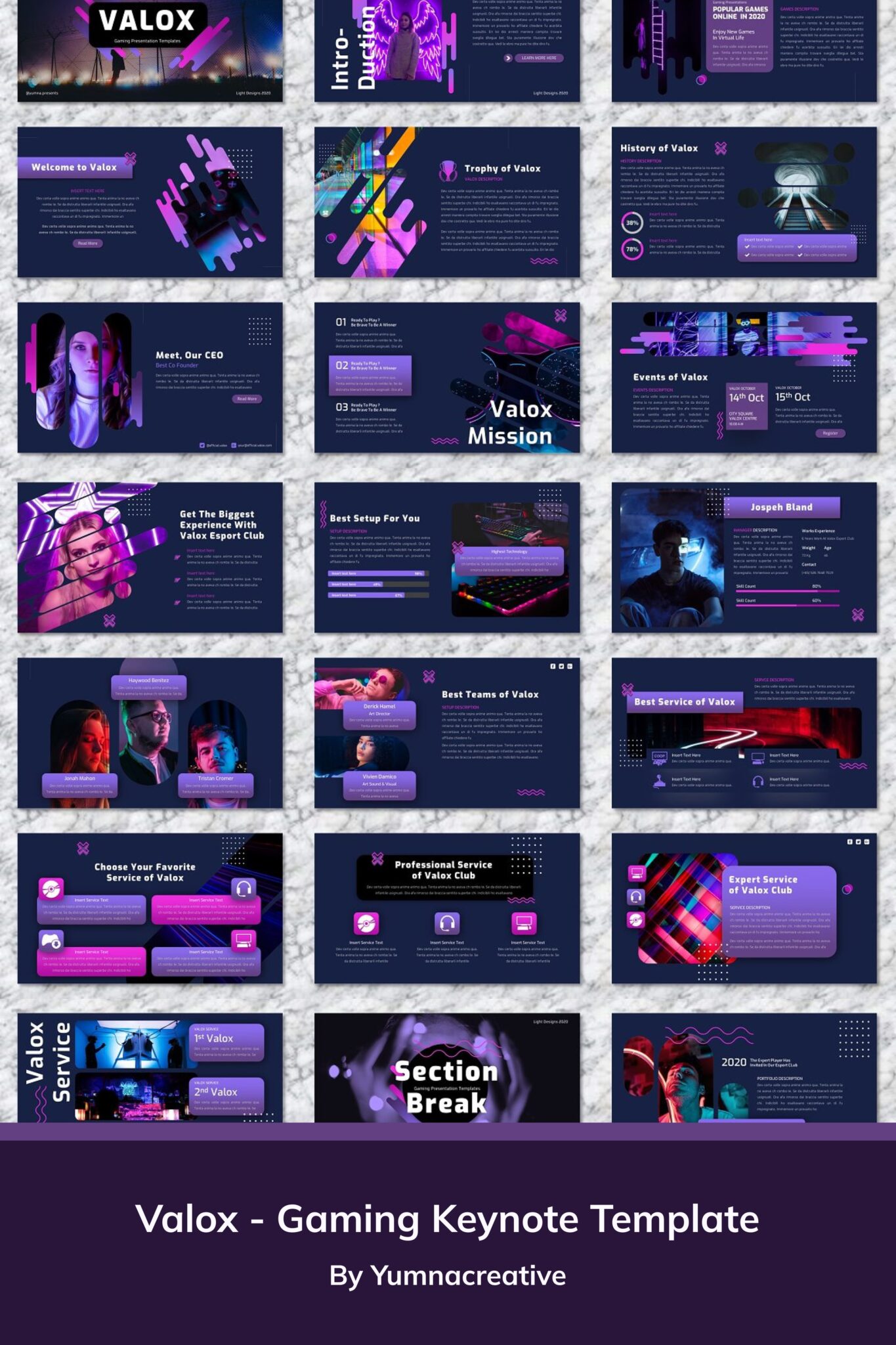 Valox - Gaming Keynote Template – MasterBundles