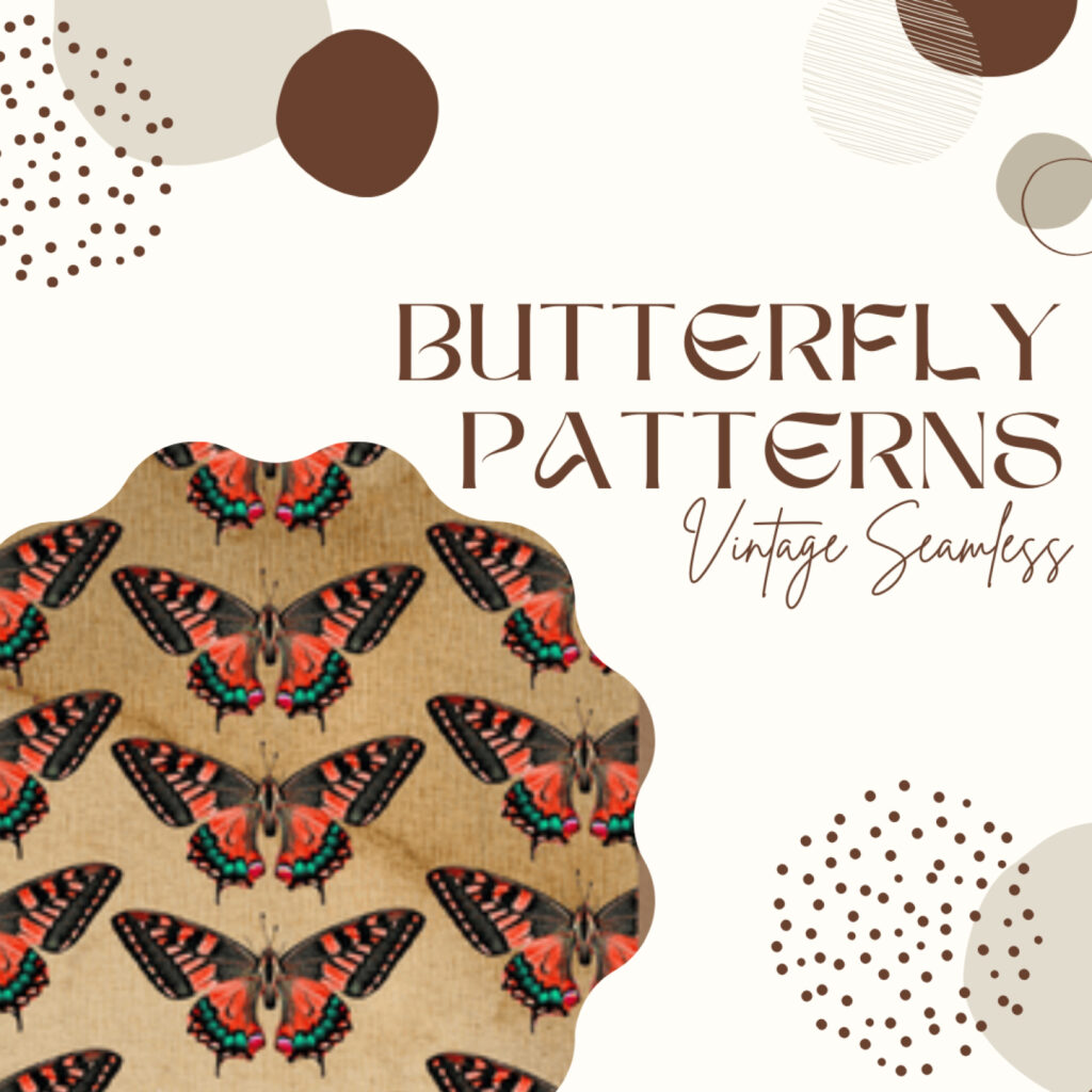 12 Vintage Seamless Butterfly Patterns to Print – MasterBundles