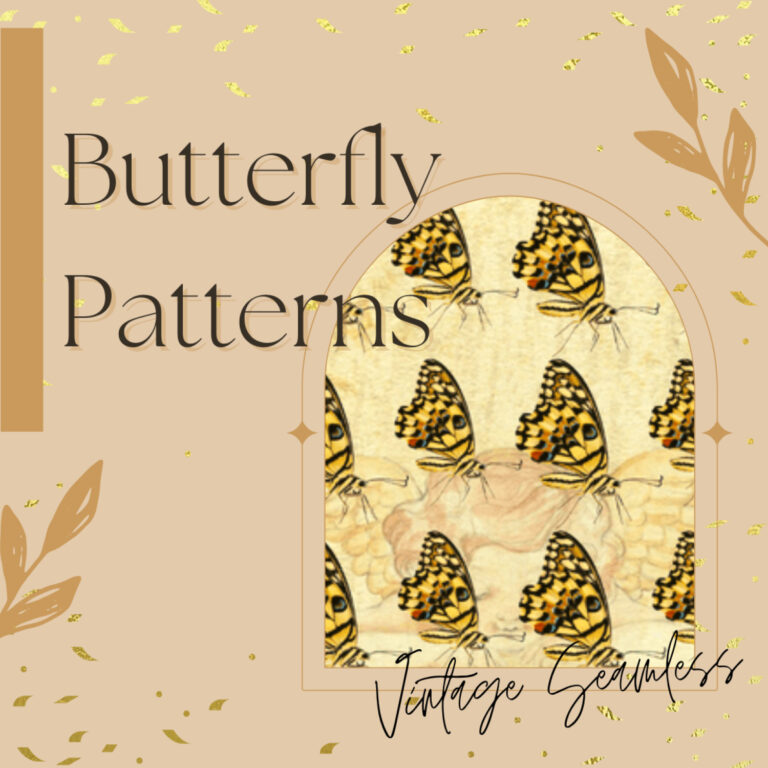 12 Vintage Seamless Butterfly Patterns – MasterBundles