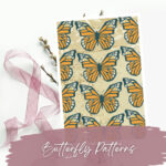 12 Vintage Butterfly Illustration Patterns – MasterBundles