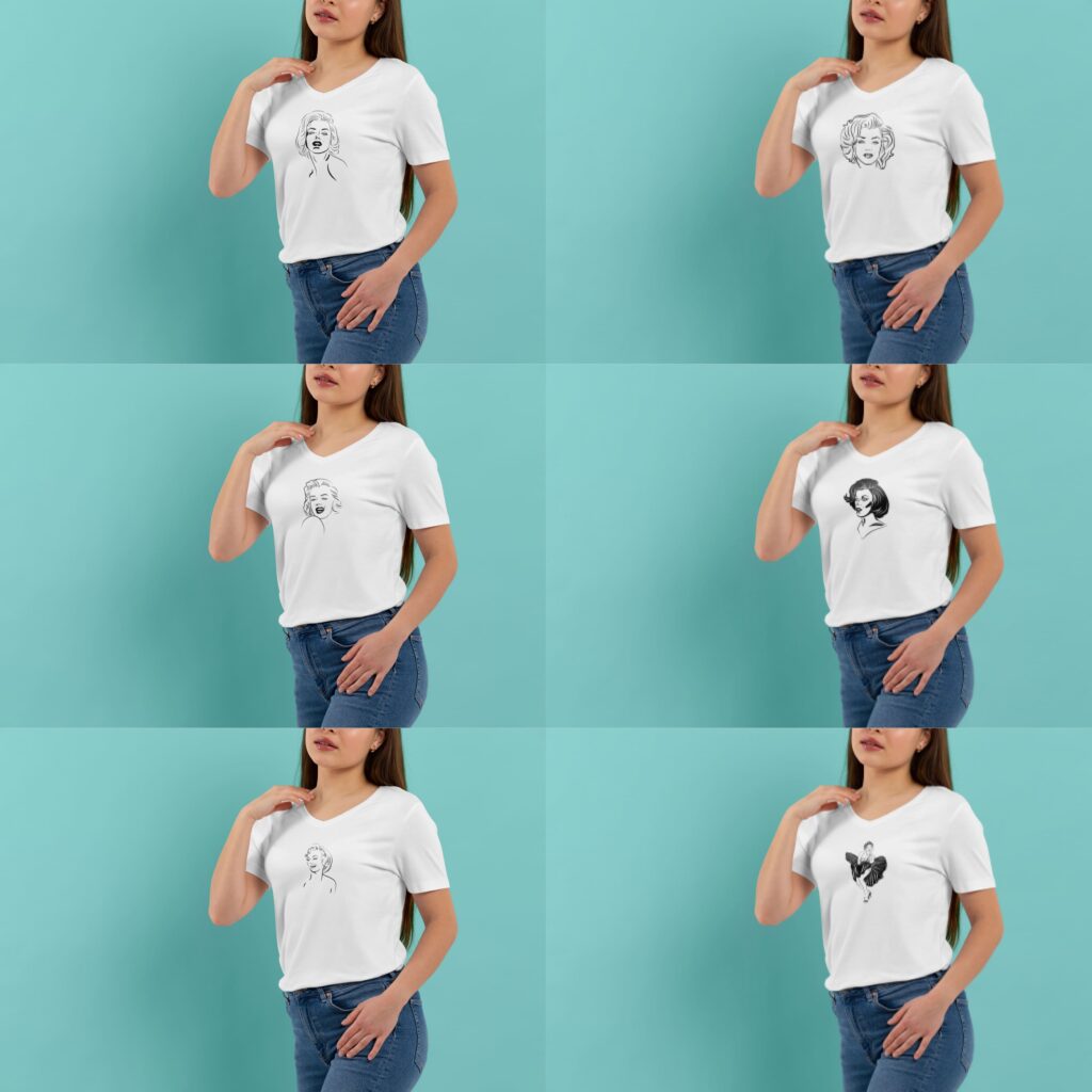 Vinyl Marilyn Monroe SVG T-Shirt Designs Bundle – MasterBundles