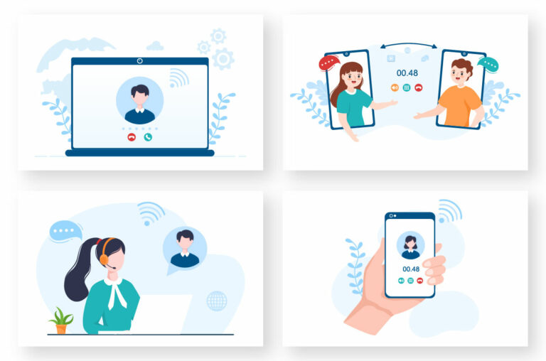 13 VOIP or Voice Over Internet Protocol Illustration - MasterBundles