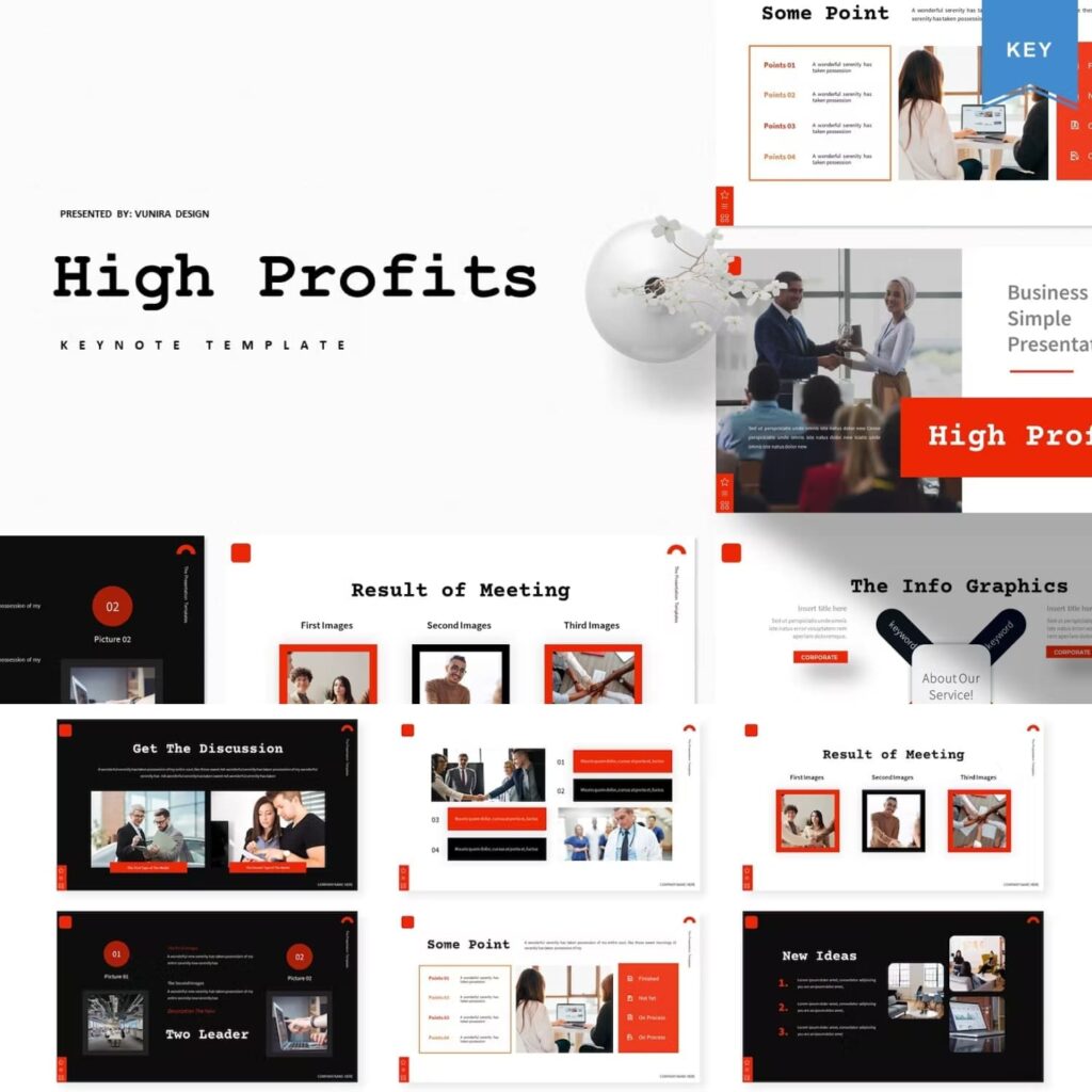 High Profits | Keynote Template – MasterBundles