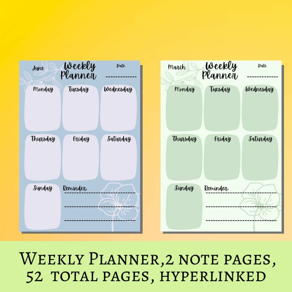Printable Weekly Planner - MasterBundles