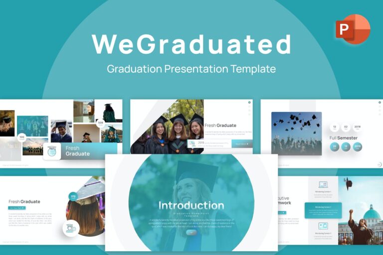 WeGraduated Graduation PowerPoint Template – MasterBundles
