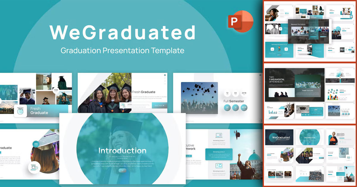 WeGraduated Graduation PowerPoint Template – MasterBundles
