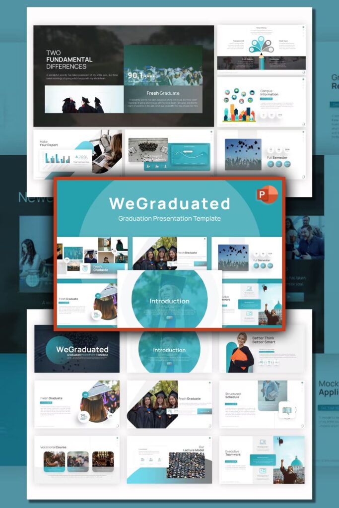 WeGraduated Graduation PowerPoint Template – MasterBundles