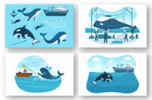 8 Whale Hunting Illustration - MasterBundles