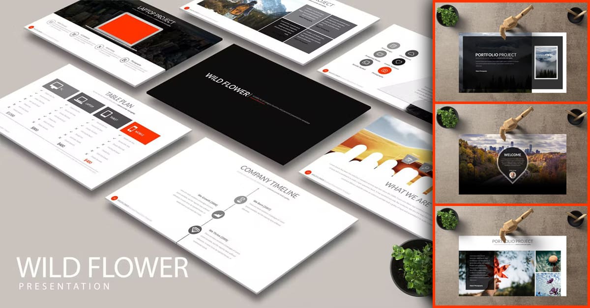 Wild Flower Powerpoint – MasterBundles