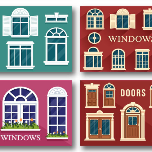 10 Doors and Windows Illustration | MasterBundles