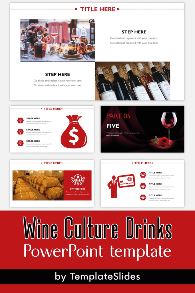 Wine Culture Drinks PowerPoint Template – MasterBundles