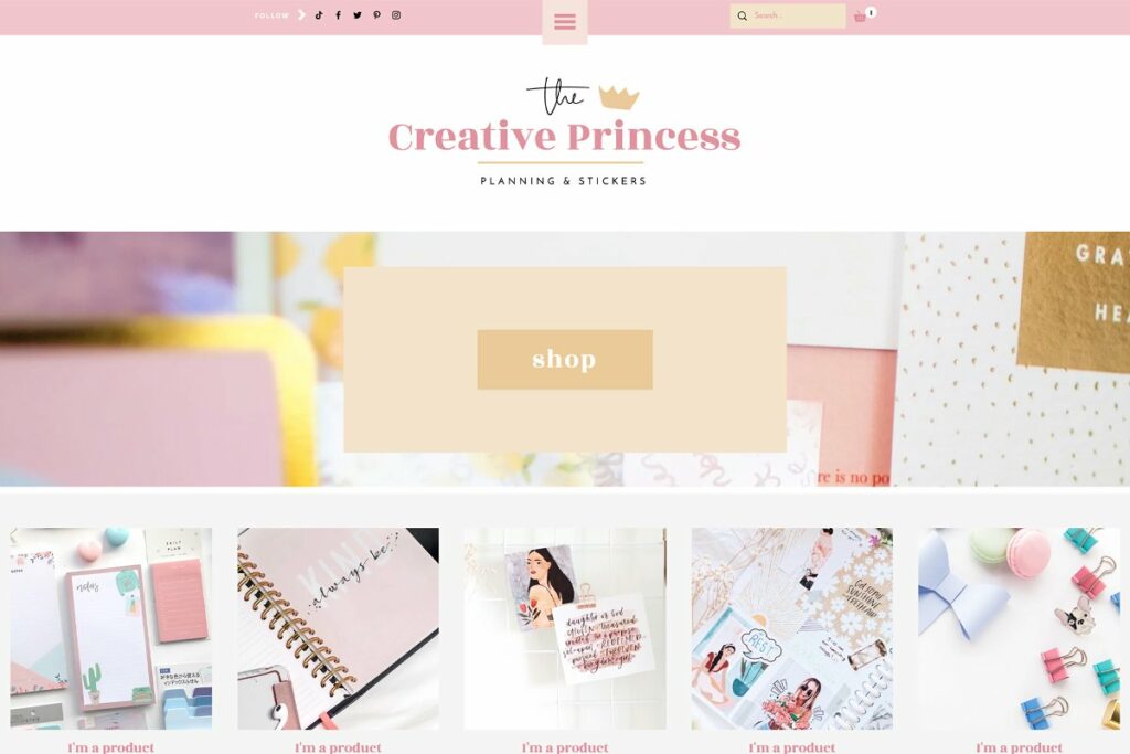 Wix Template Creative Princess – MasterBundles
