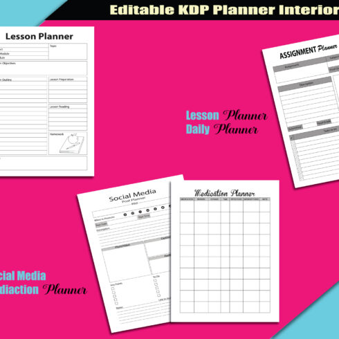 Editable KDP Planner Interior Collection