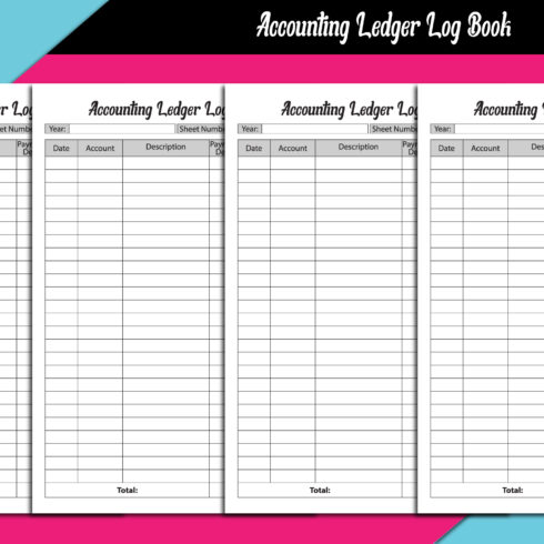 Accounting Ledger Editable Log Book - MasterBundles
