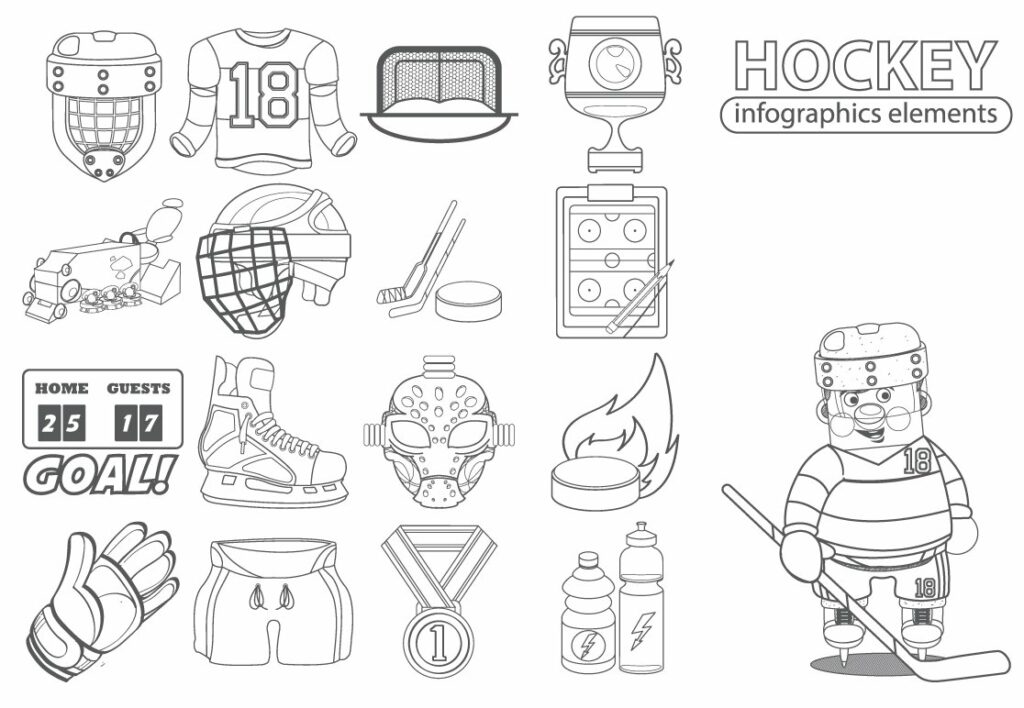Hockey. Super Set Of Elements – MasterBundles