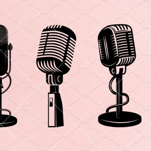 Microphone Design Elements Retro Mic – MasterBundles