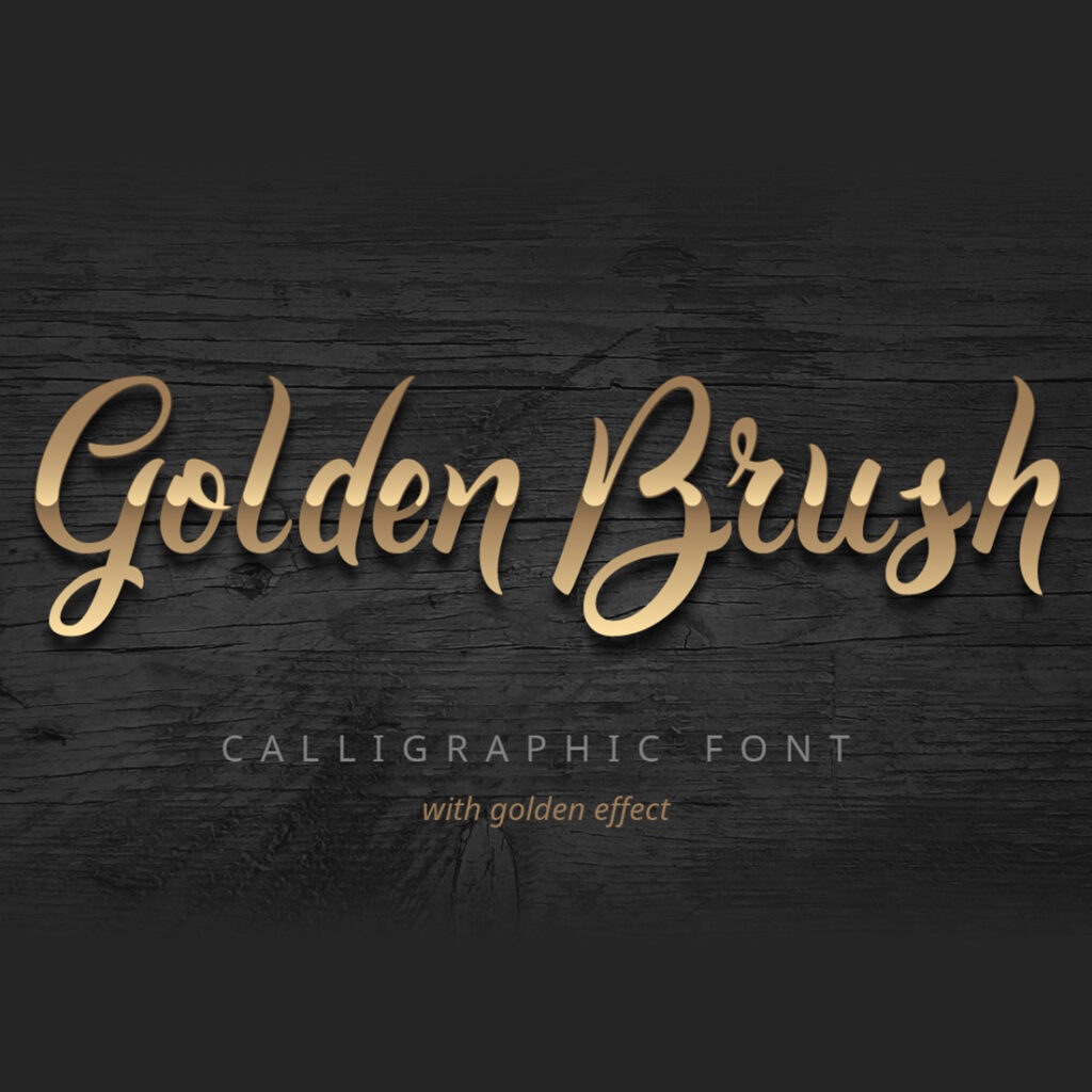 Golden Brush font - MasterBundles