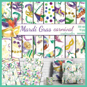 Mardi Gras Carnival Patterns – MasterBundles