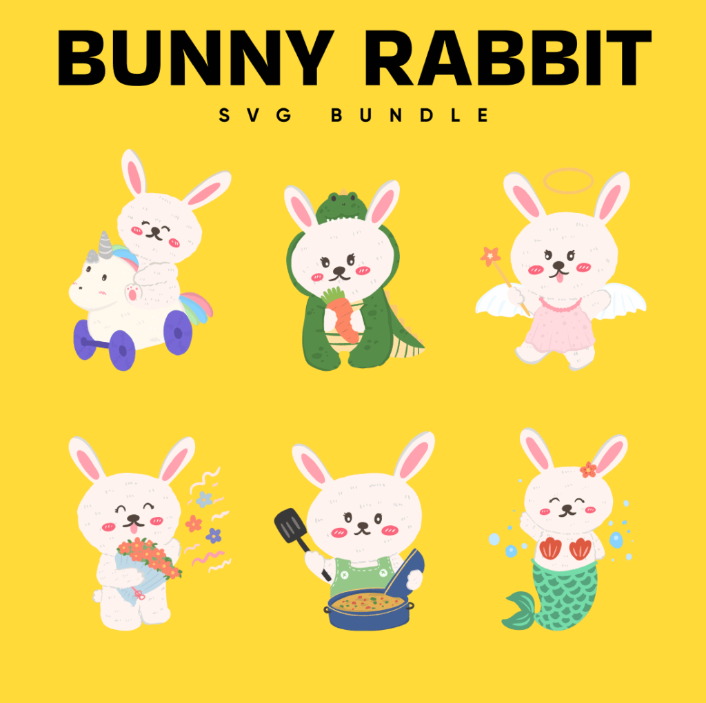 Rabbit SVG Designs Bundle – MasterBundles